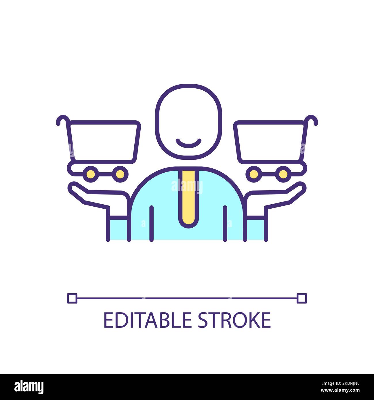 Make purchase decision RGB color icon Stock Vector Image & Art - Alamy