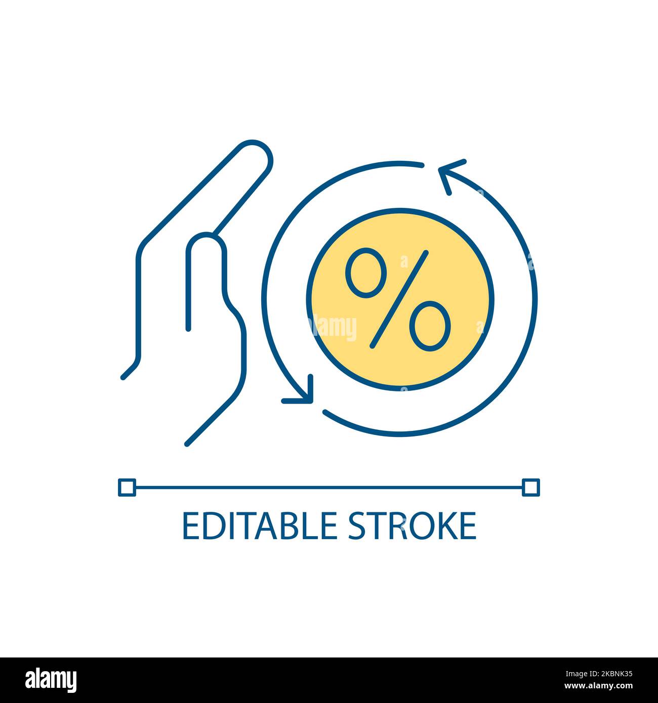 Lower bank fees RGB color icon Stock Vector Image & Art - Alamy