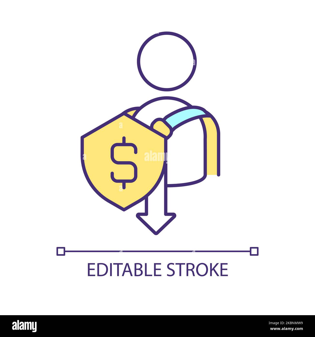 Financial coverage RGB color icon Stock Vector Image & Art - Alamy