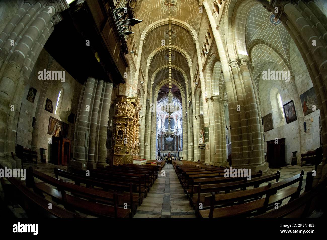 The Évora Cathedral is located in the historic center of Evora ...