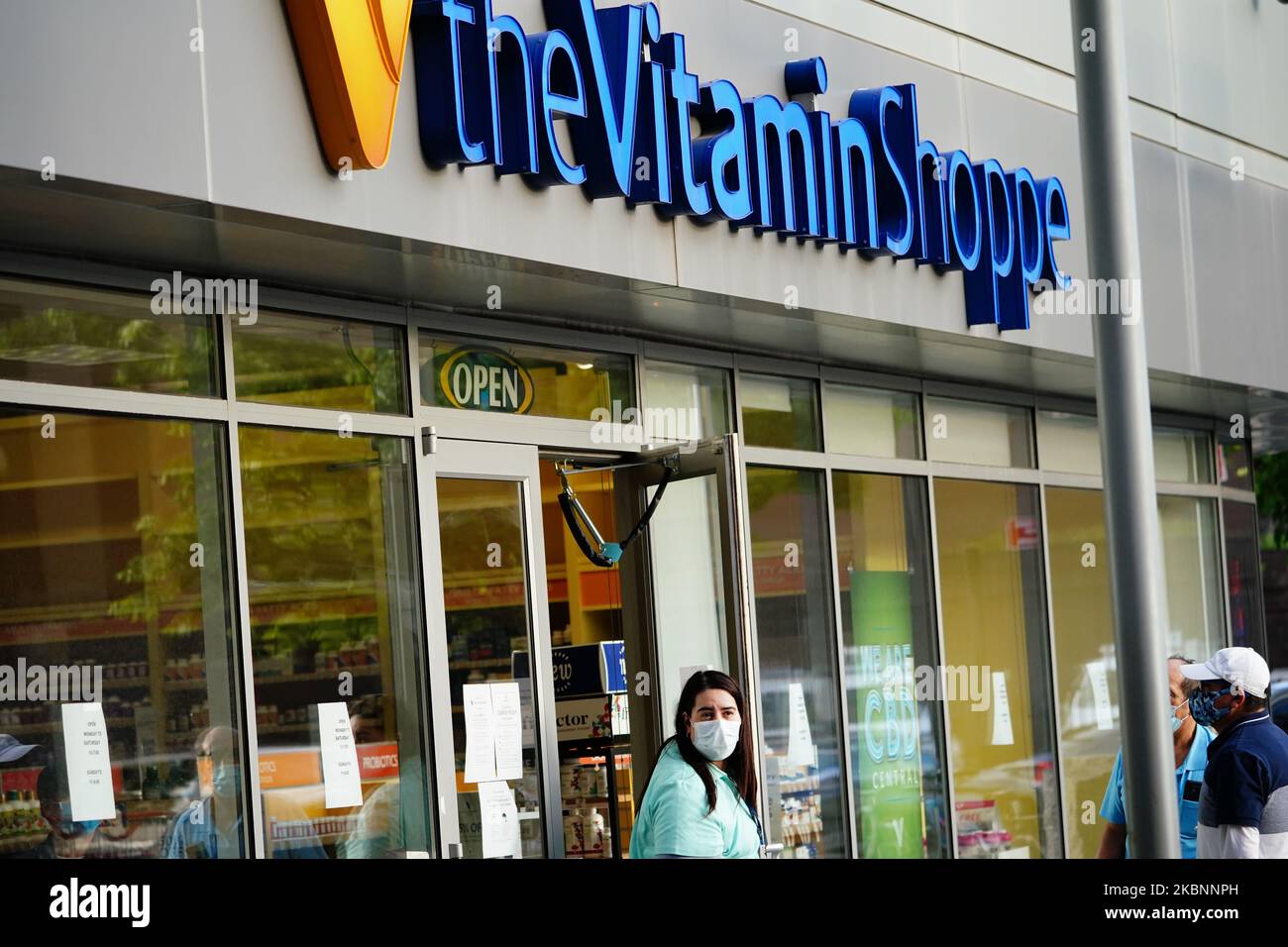 A view of The Vitamins Shoppe during the coronavirus pandemic on May 12, 2020 in Queens borough ...