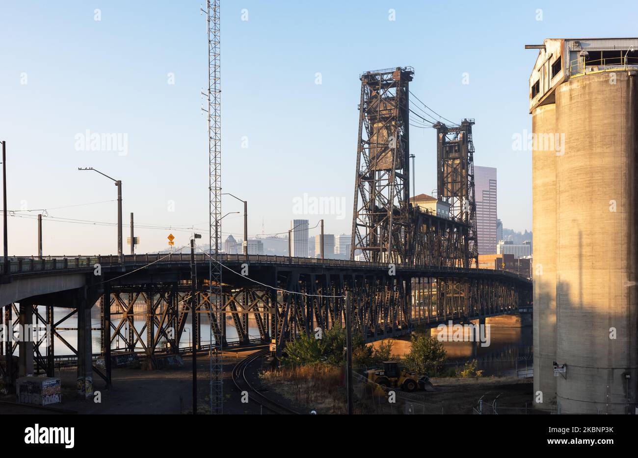 PORTLAND, OREGON, USA - Oct. 14, 2022: Portlands elevator and ...