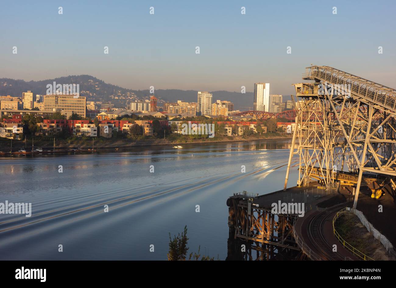 PORTLAND, OREGON, USA - Oct. 14, 2022: Portlands elevator and ...