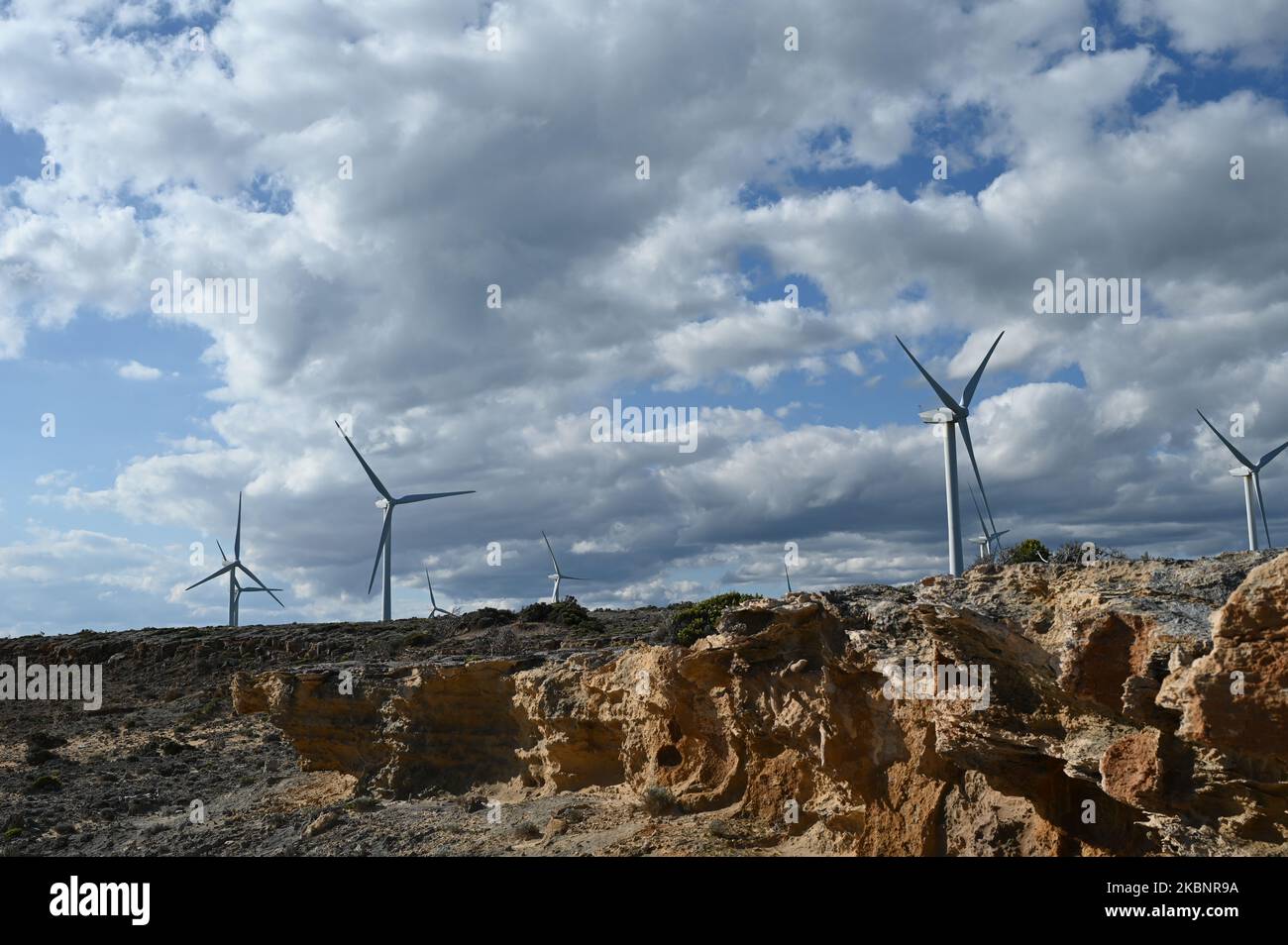 Wind generators turbines electricity at Cape Bridgewater, Australia ...