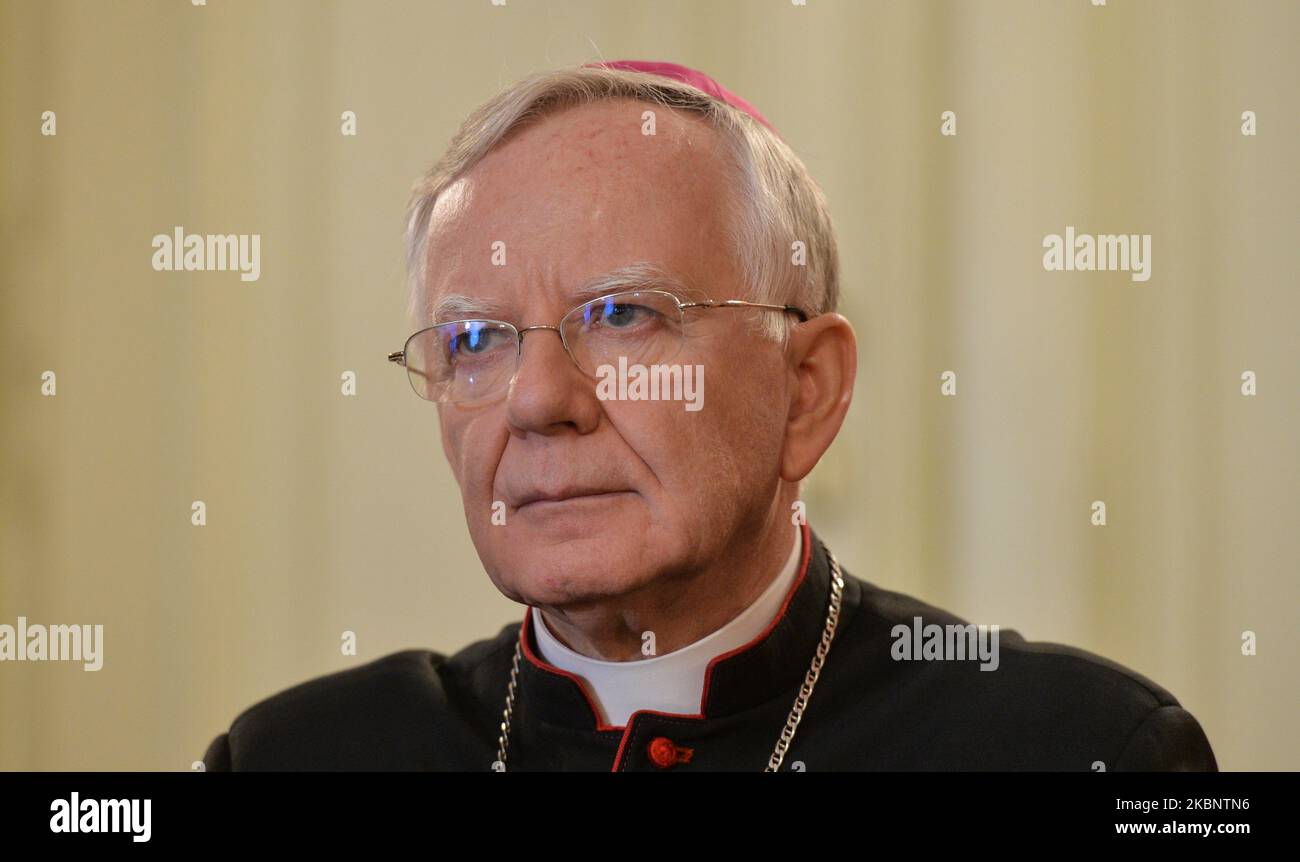 Archbishop of Krakow, Marek Jedraszewski, at the presentation of the ...