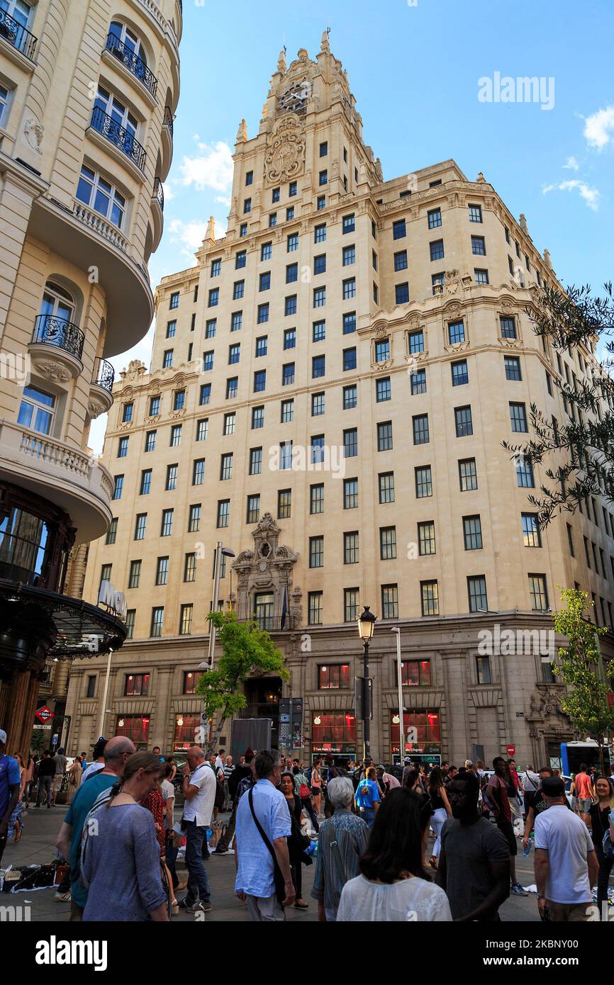 MADRID, SPAIN - MAY 24, 2017: This is Building Telefonica height of 89 ...