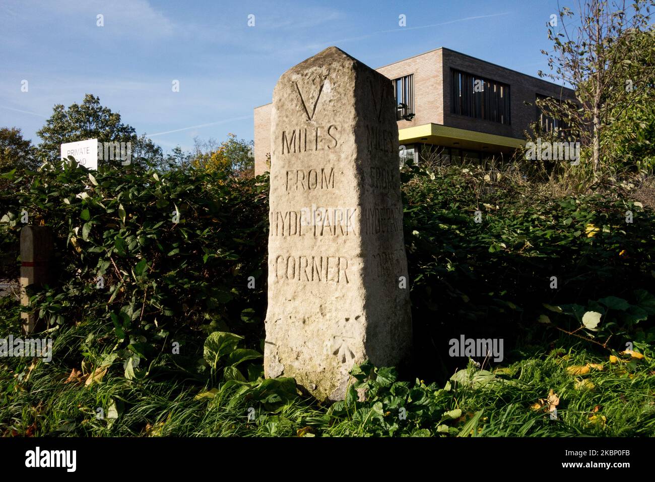 Distance marker on road hi-res stock photography and images - Alamy