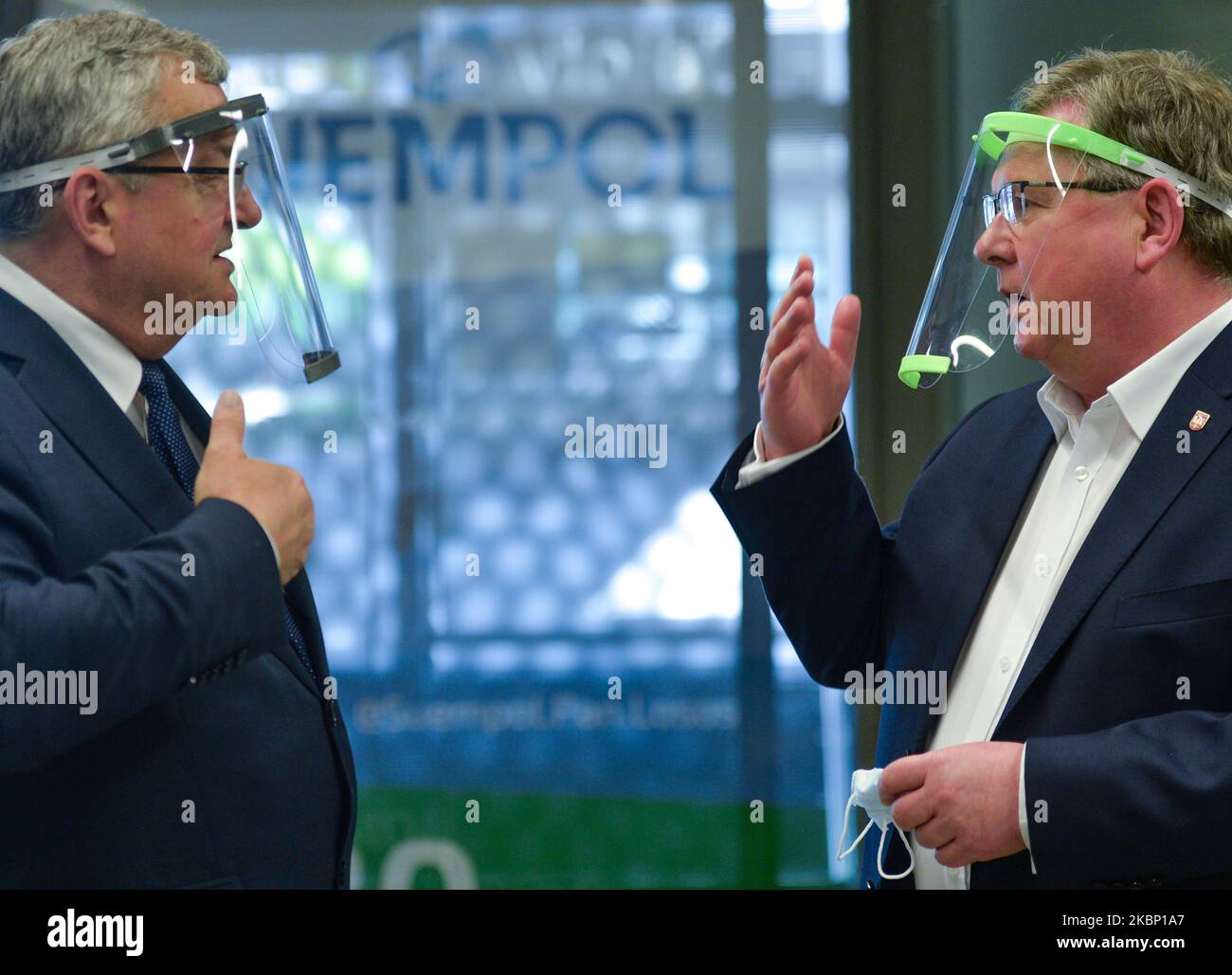 Andrzej Adamczyk, Minister of Infrastructure, chatting with Witold ...