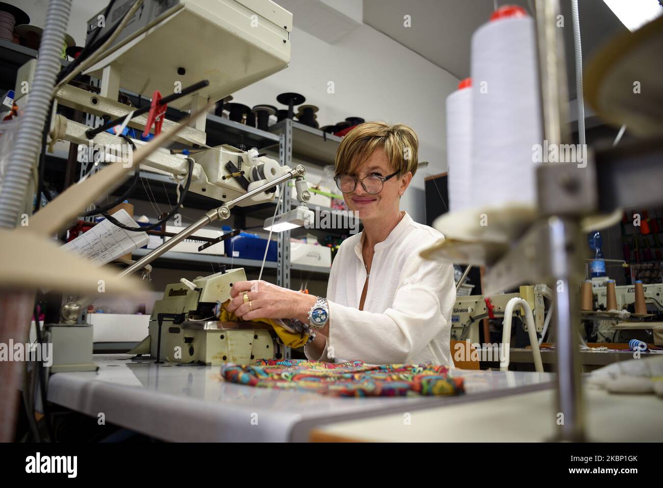 Tiziana working on a trikini model in her family-run atelier. Based in ...