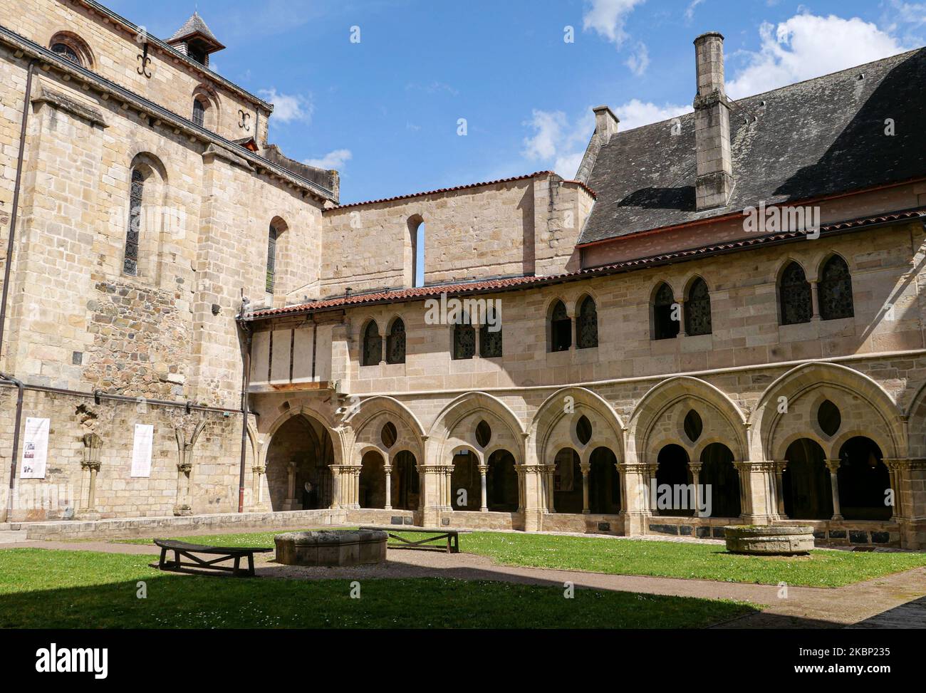 Tulle (central southern France): the cloister of the Notre Dame ...