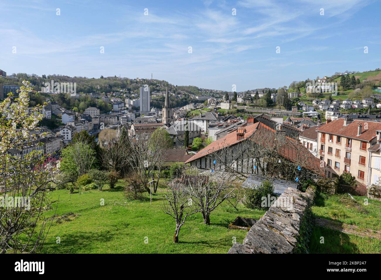 Tulle (central southern France): overview of the city centre from the ...