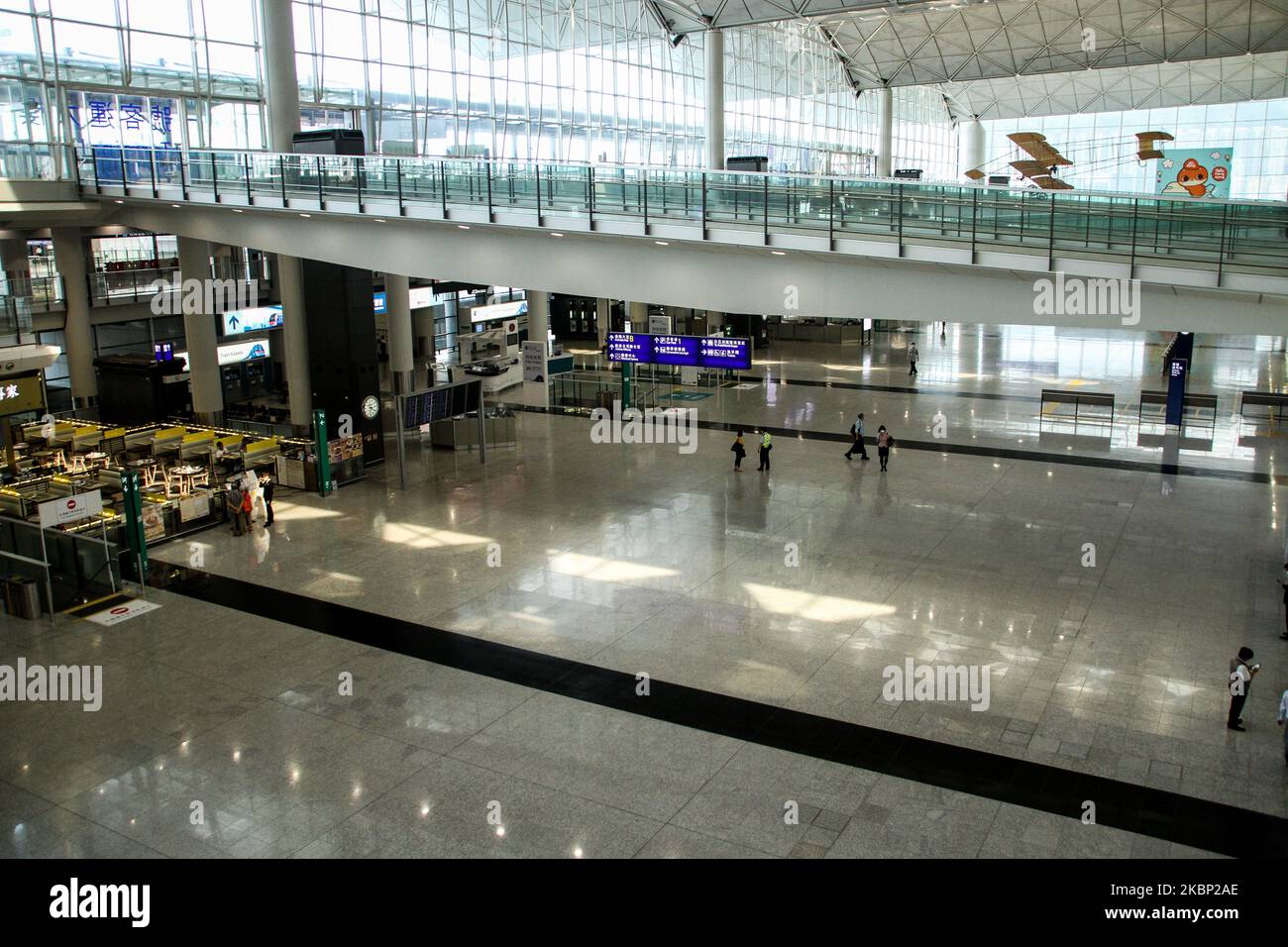 A general view of Hong Kong International Airport, following the novel ...