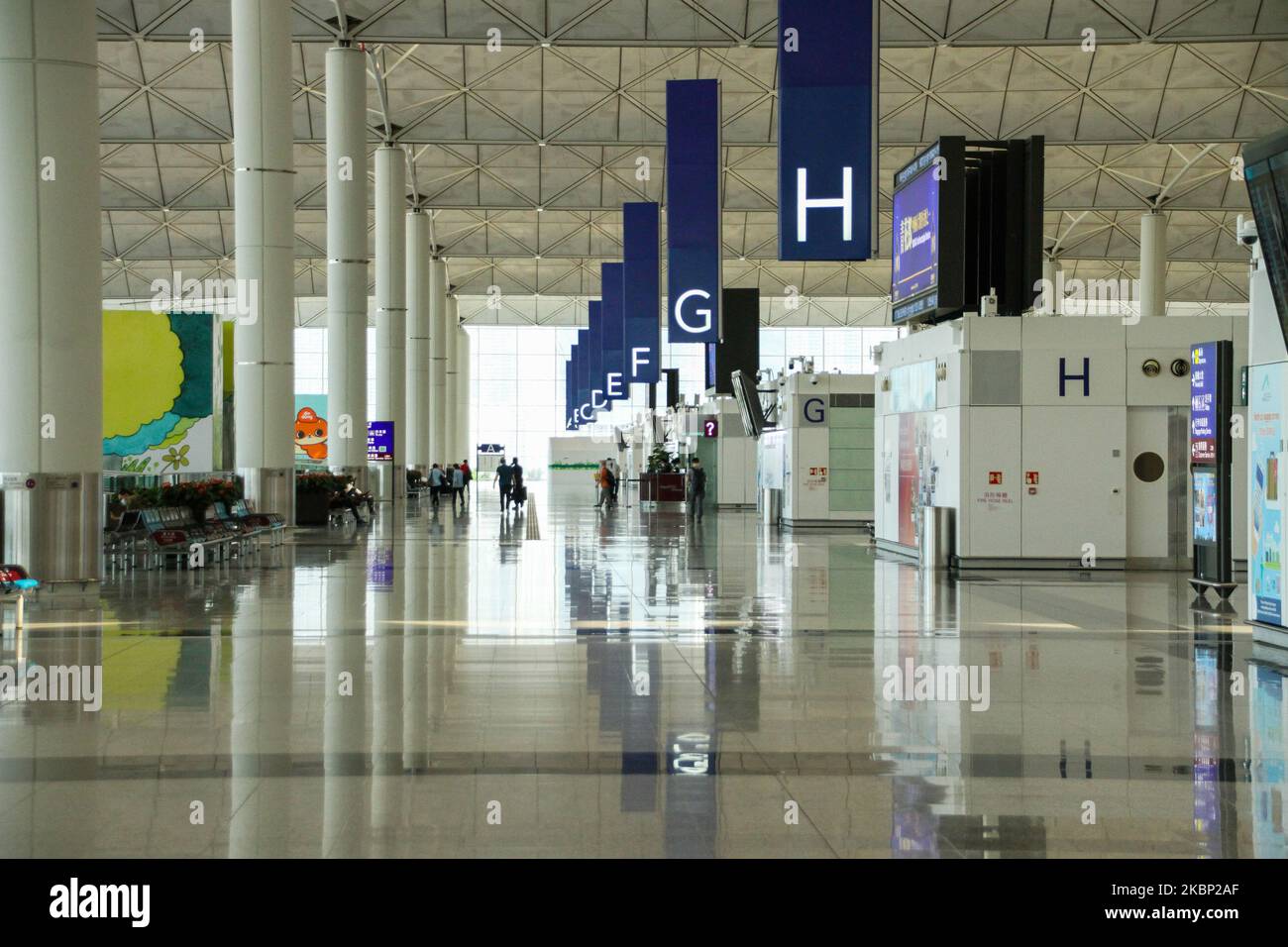 A general view of Hong Kong International Airport, following the novel ...