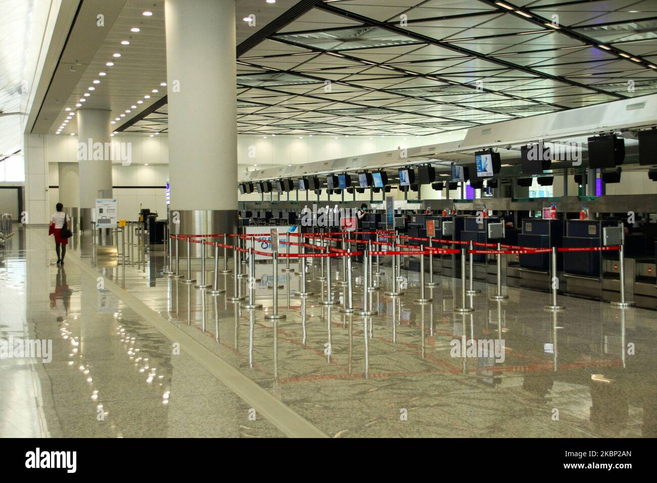 A general view of Hong Kong International Airport, following the novel ...
