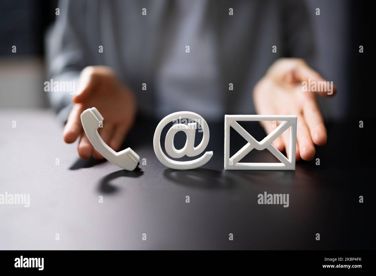 Contact Us Methods Icons. Email, Post And Phone Stock Photo - Alamy