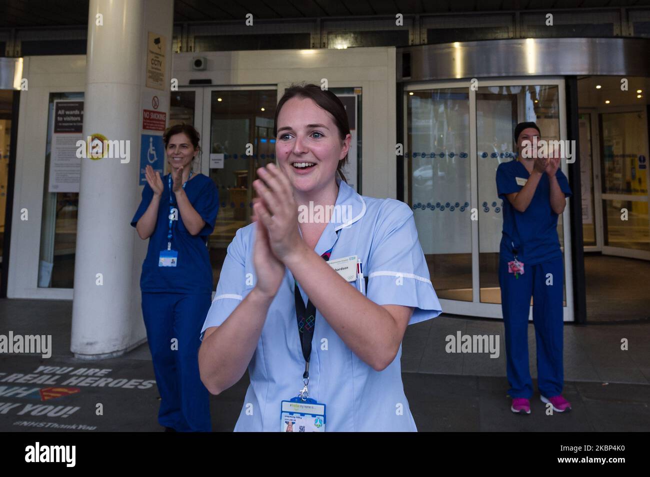 Medical staff outside the chelsea and westminster hospital hi-res stock ...