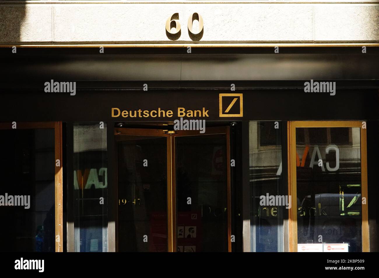 A view of Deutsche Bank during the coronavirus pandemic on May 20, 2020 ...
