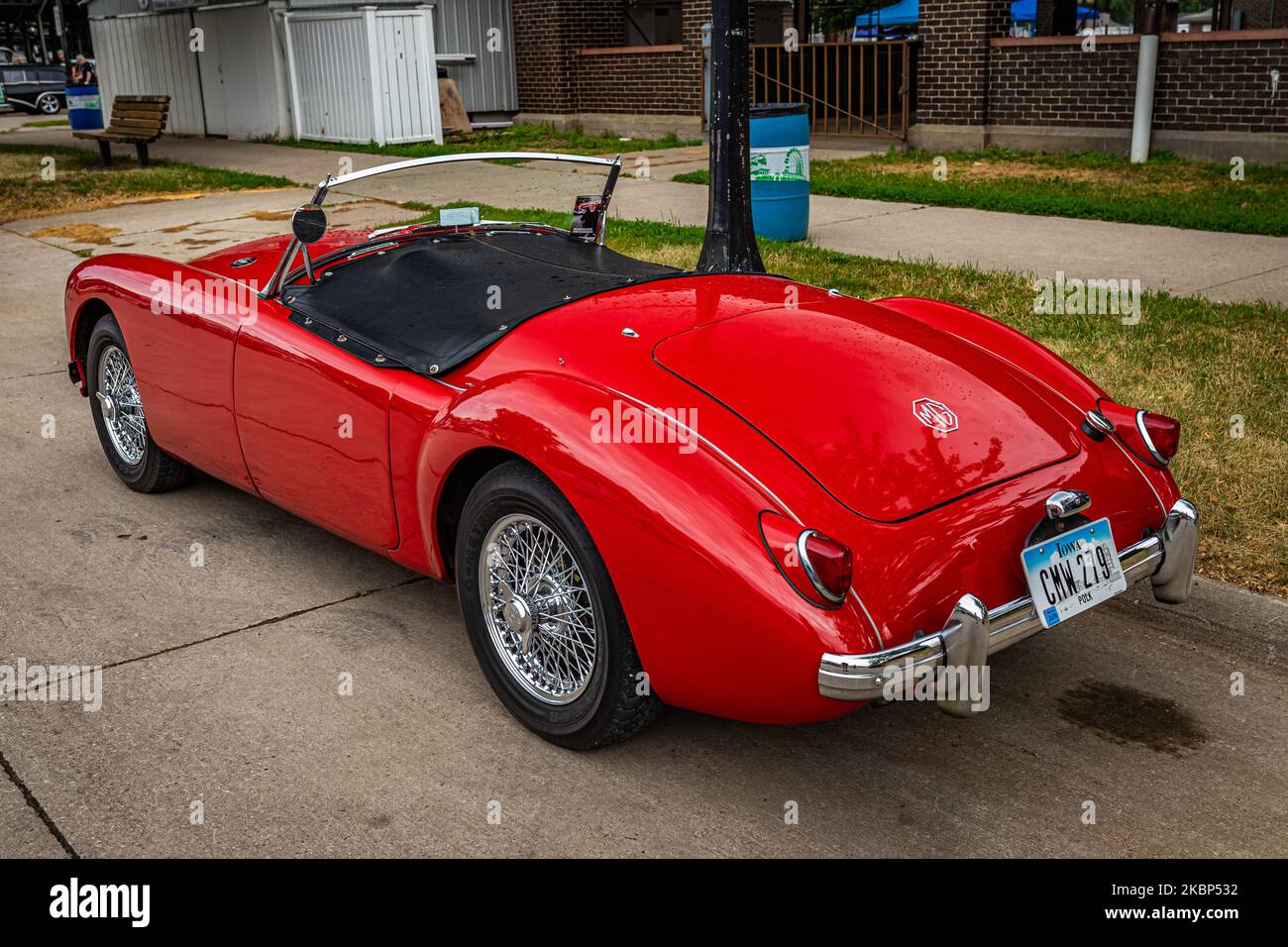Des Moines, IA - July 01, 2022: High perspective rear corner view of a ...