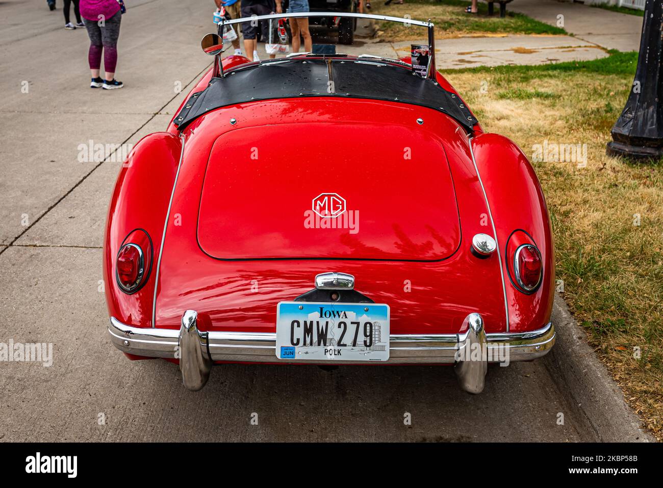 Des Moines, IA - July 01, 2022: High perspective rear corner view of a ...