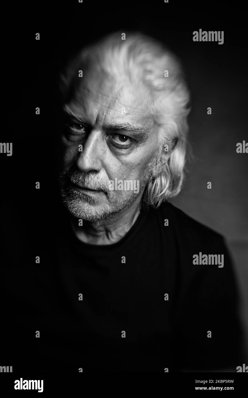 (EDITOR'S NOTE: Image was converted to black an white) Studio session ...