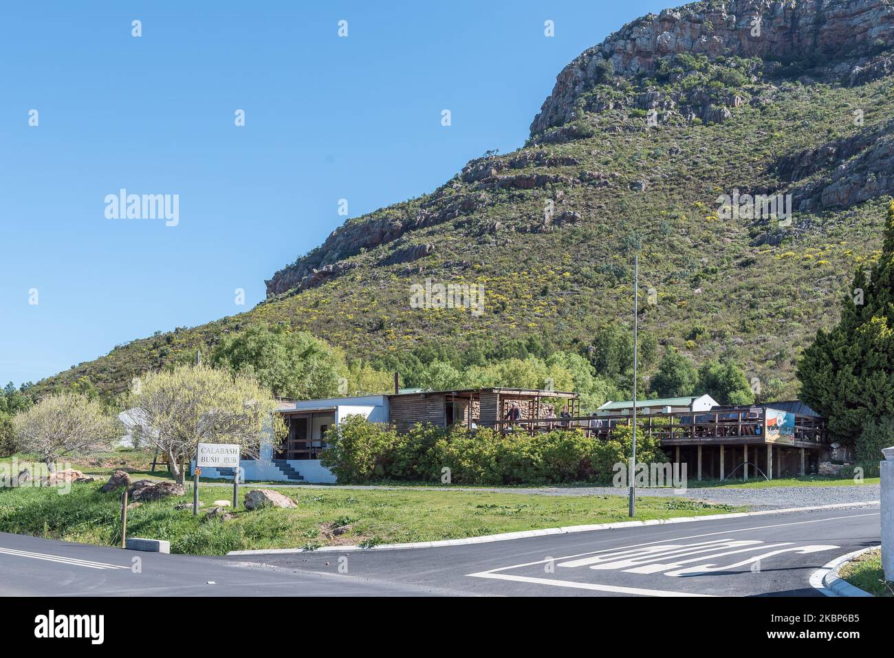 BAINSKLOOF PASS, SOUTH AFRICA - SEP 9, 2022: Calabash Bush Pub next to ...