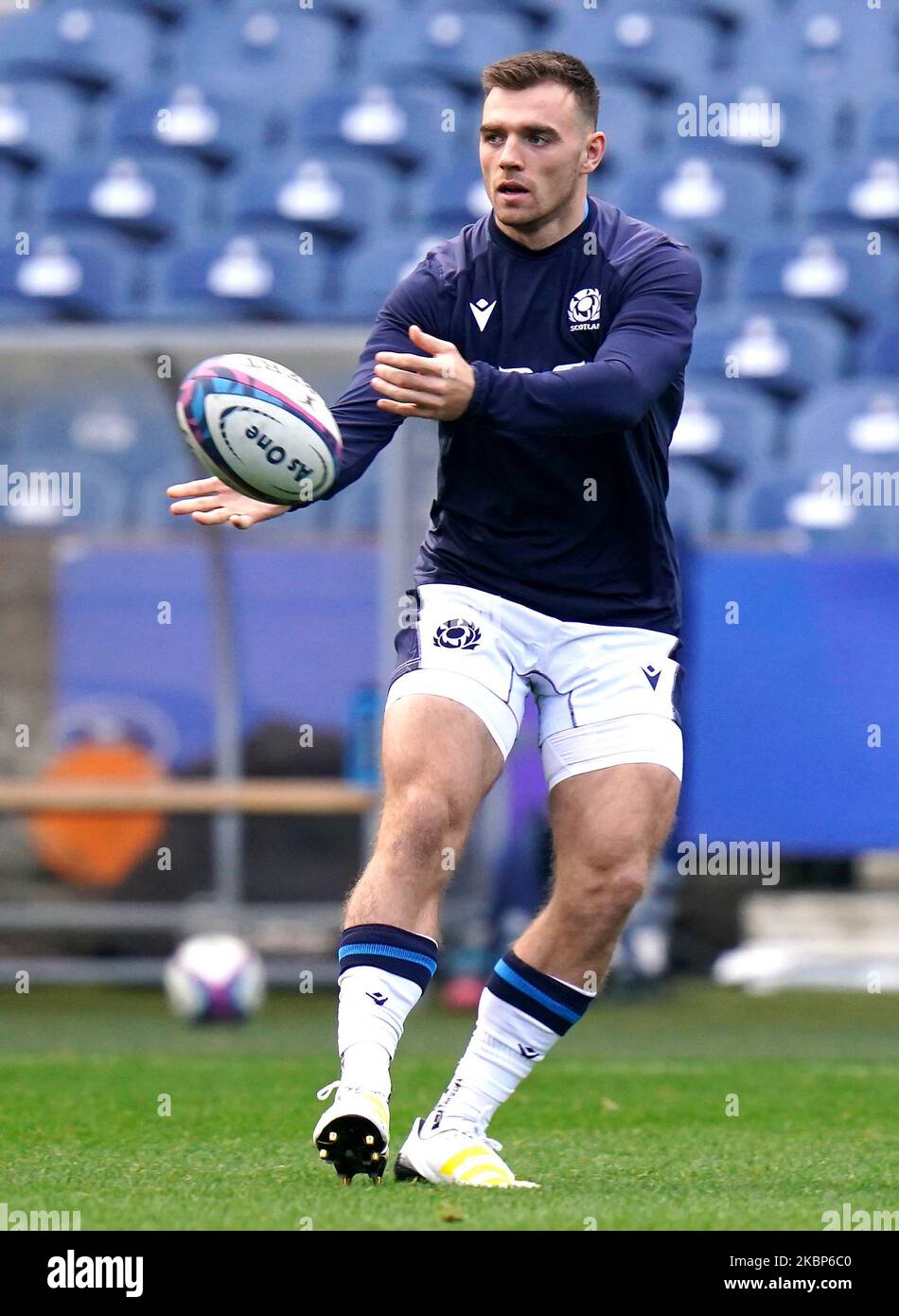 Scotland's Ben White during a captain's run at BT Murrayfield Stadium ...