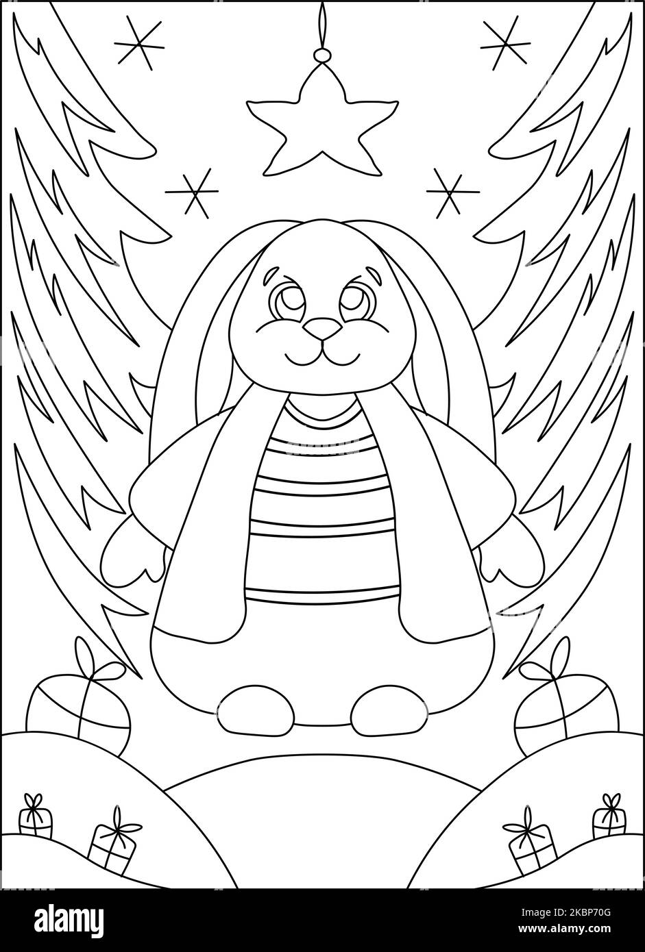 Snow Bunny Coloring Pages