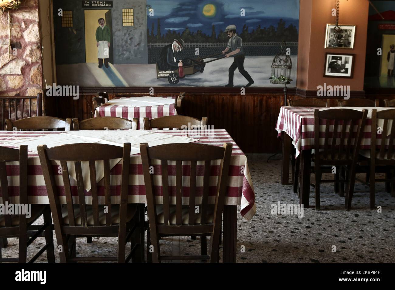 Tavern in a south suburb of Athens, Sunday May 24,2020 (Photo by ...