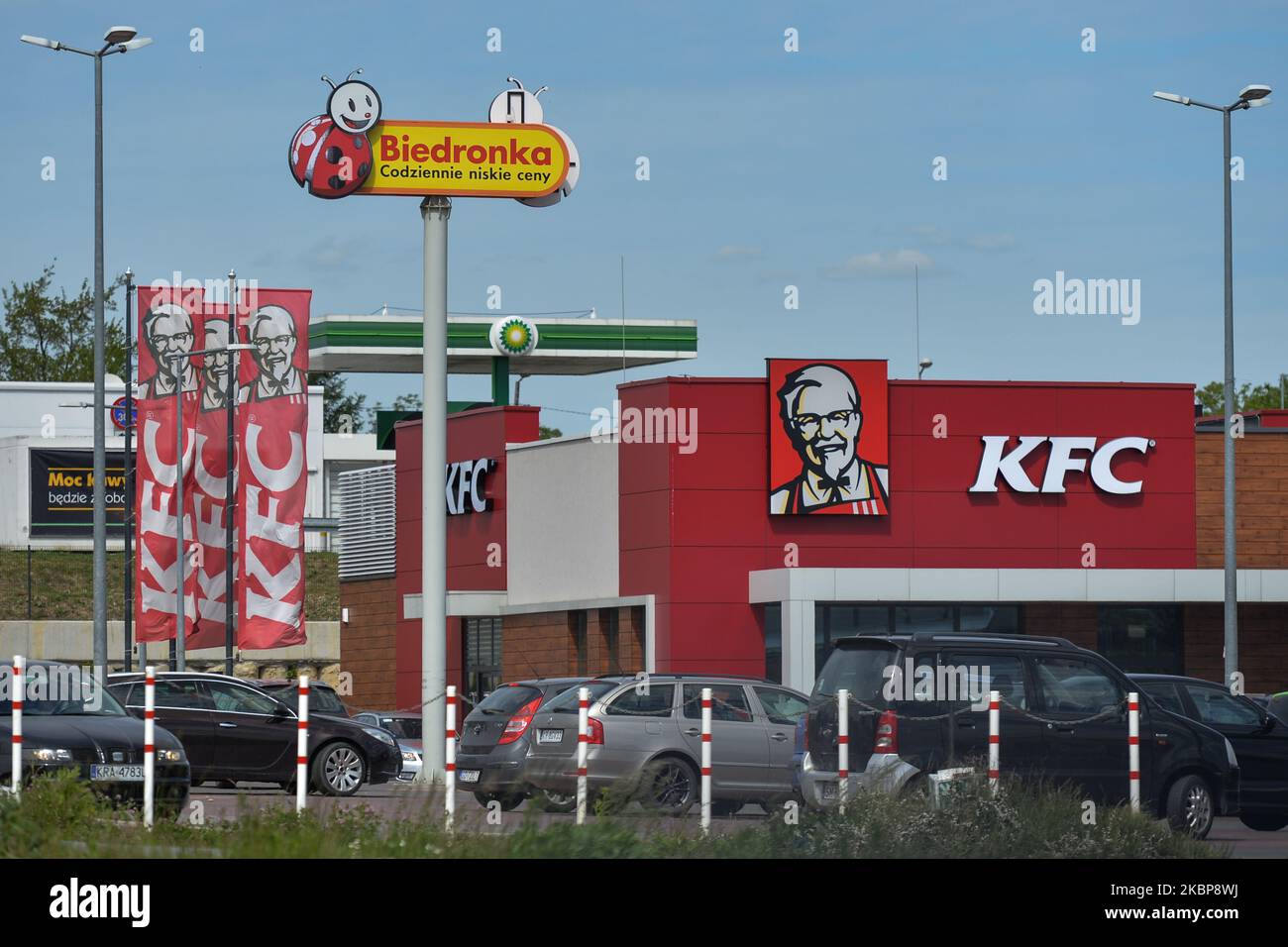 A view of KFC restaurant in Krakow. On Friday, May 22, 2020, in Krakow ...