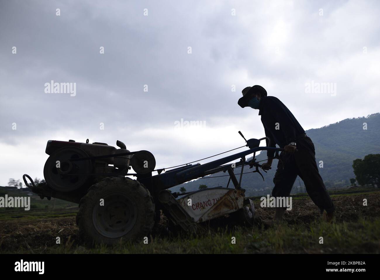 Farmer nepal tractor hi-res stock photography and images - Alamy