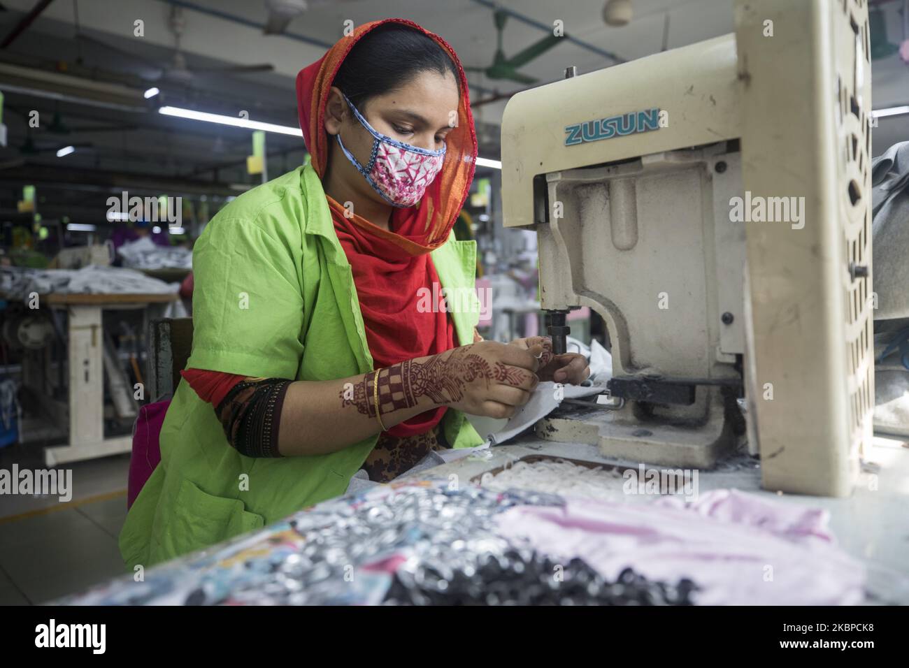 Workers work in a garment factory in Dhaka, Bangladesh on May 28, 2020 ...