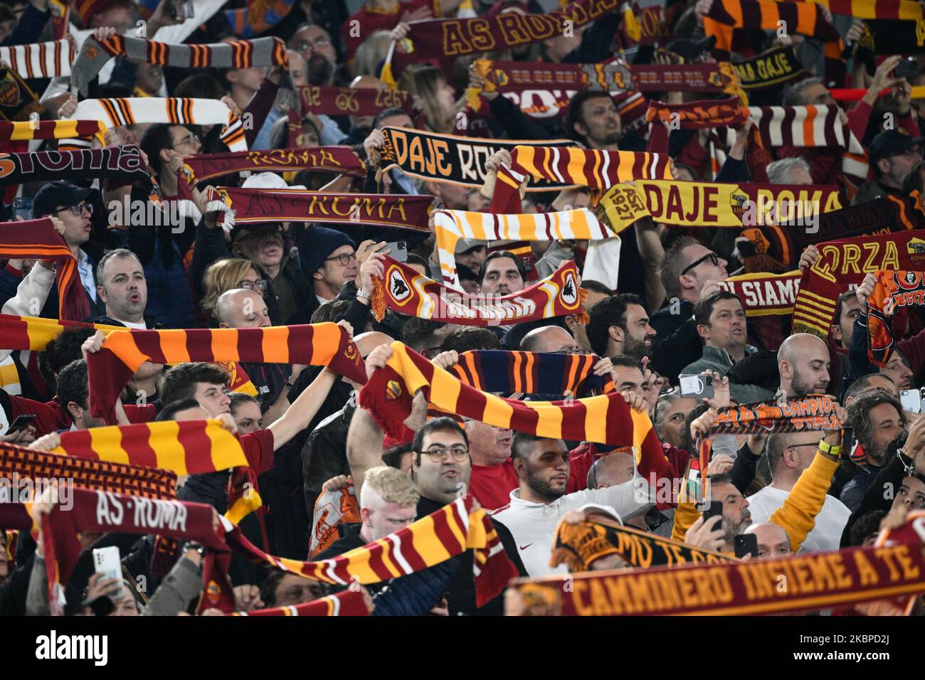 AS Roma fans during the UEFA Europa League 2022-2023 football match ...