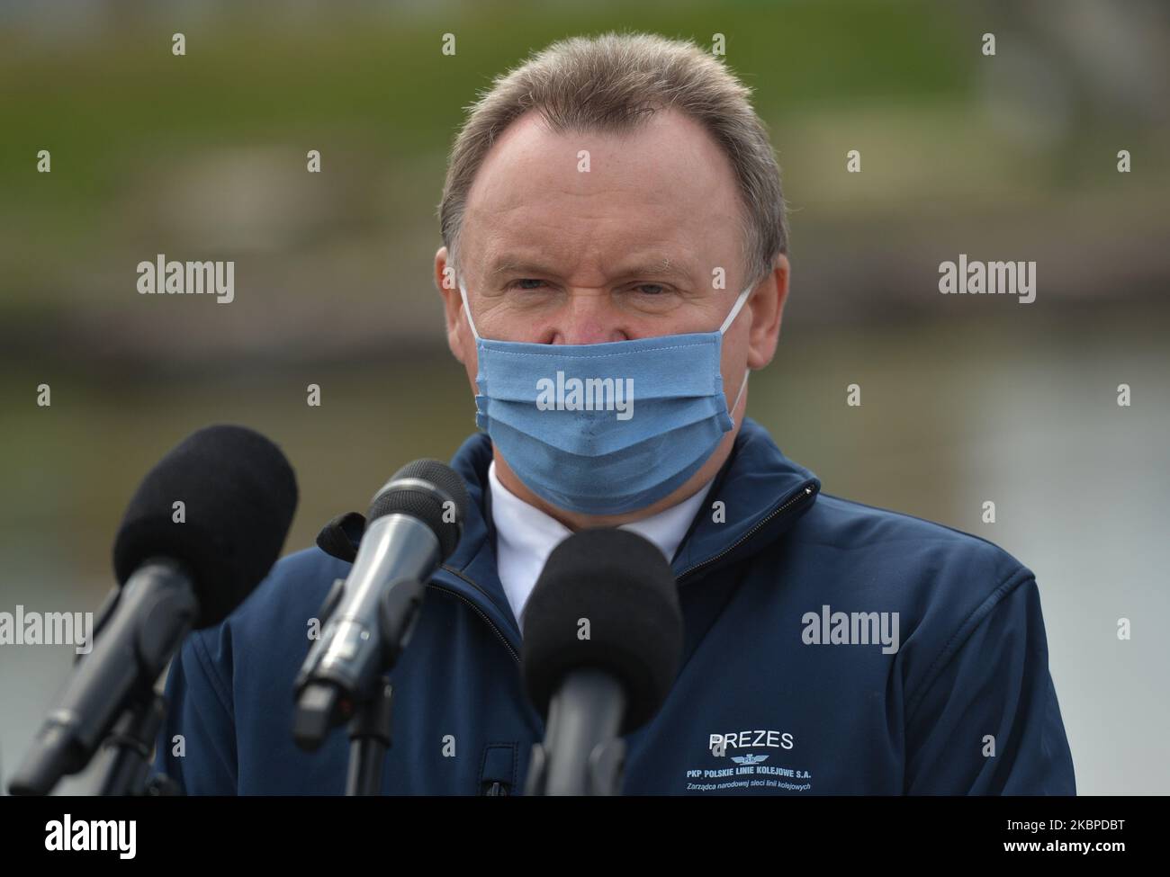 Ireneusz Merchel, the Chairman of the Polish Railway (PKP PLK), during ...