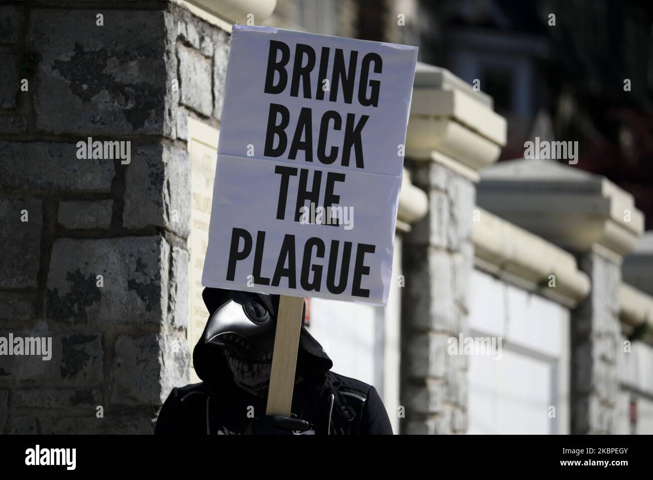 Plague doctor protestor hi-res stock photography and images - Alamy