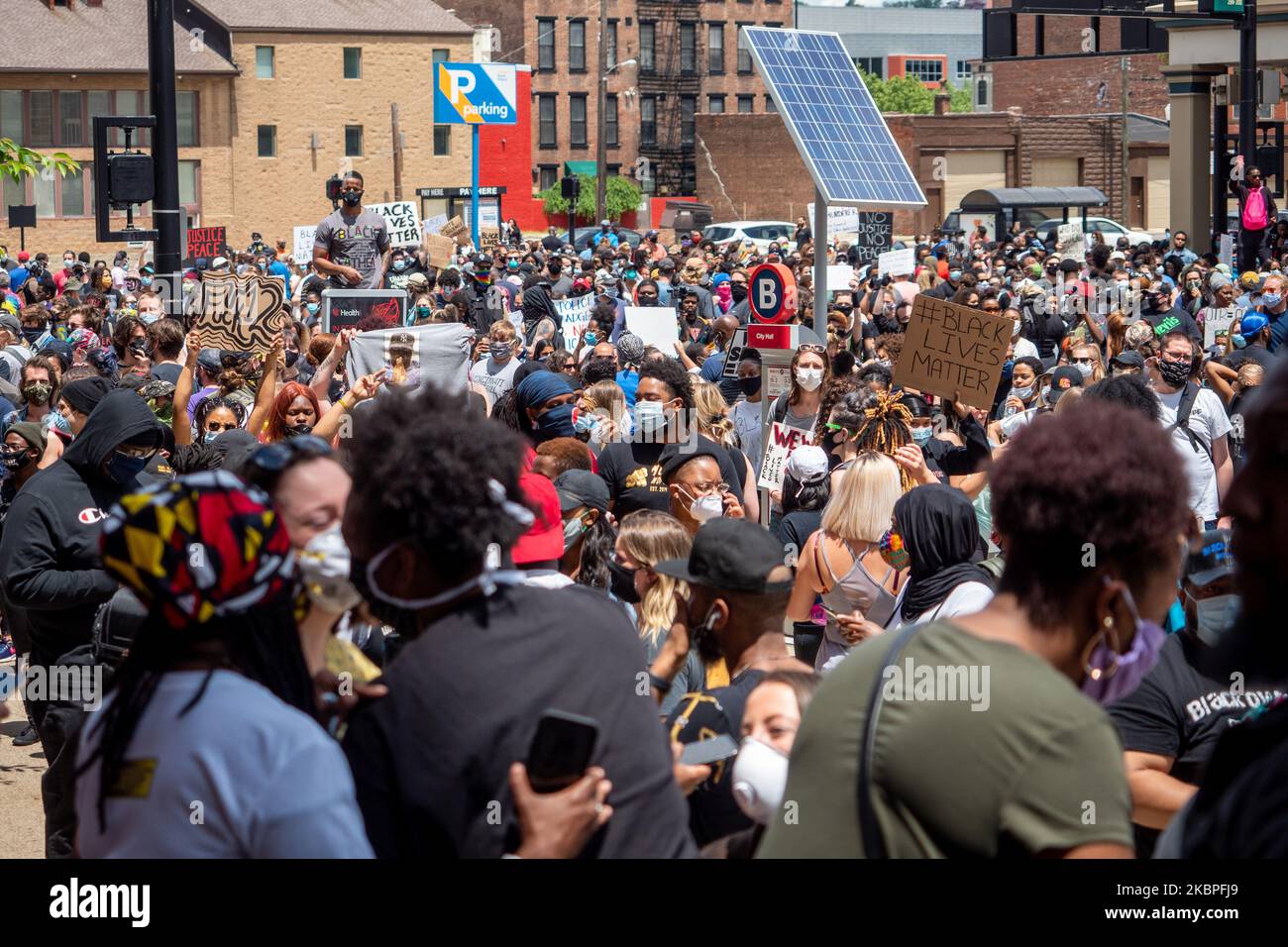 during a Mass Action for Black Liberation protest and march from ...
