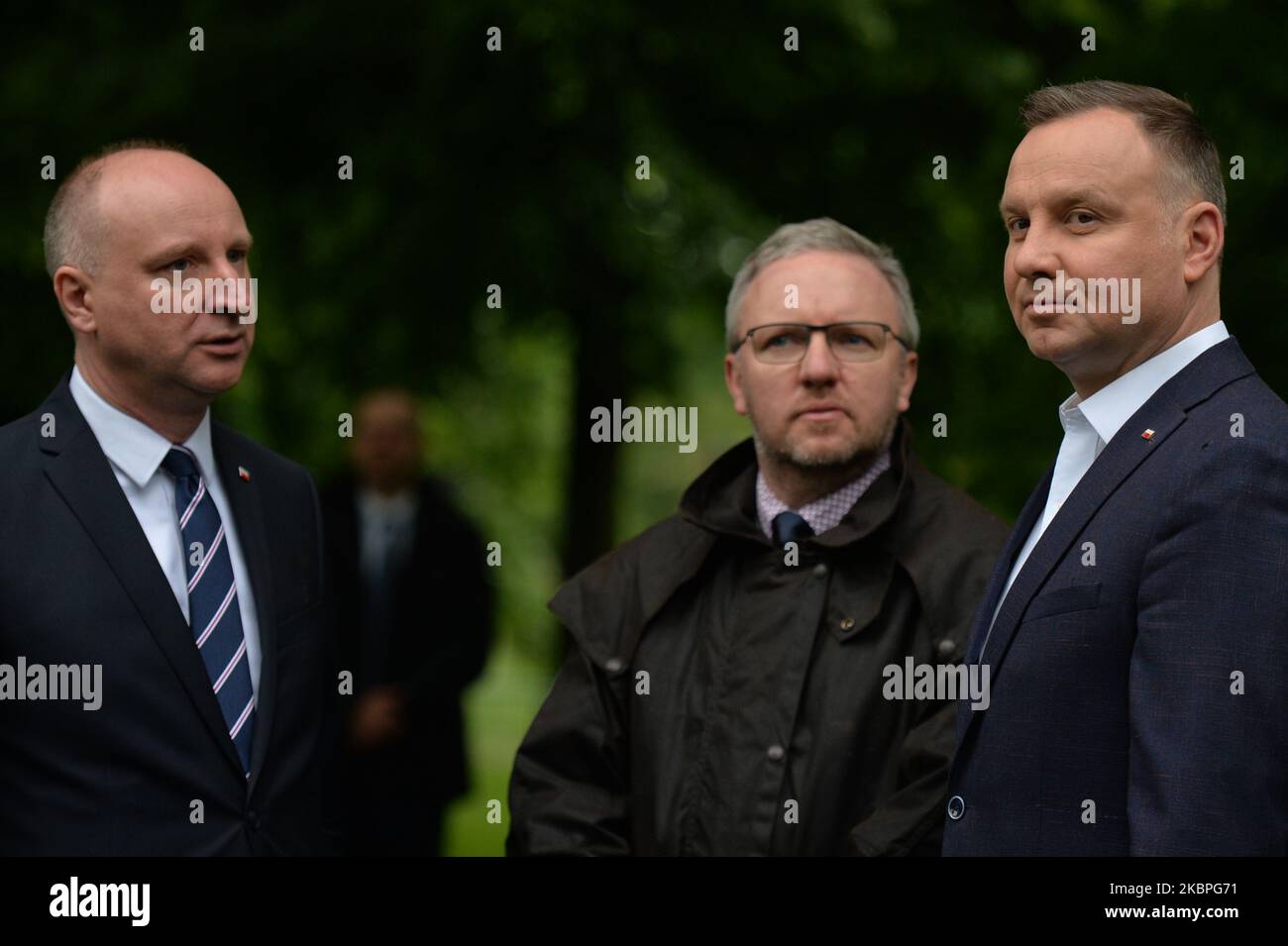 (R-L) Polish President Andrzej Duda, Krzysztof Szczerski and Wojciech ...