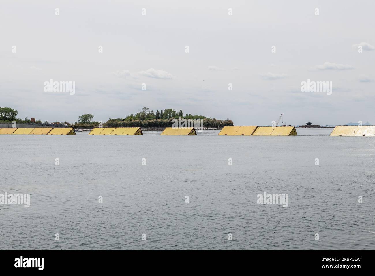 The barriers of MOSE look full of rust have been fully activated in ...