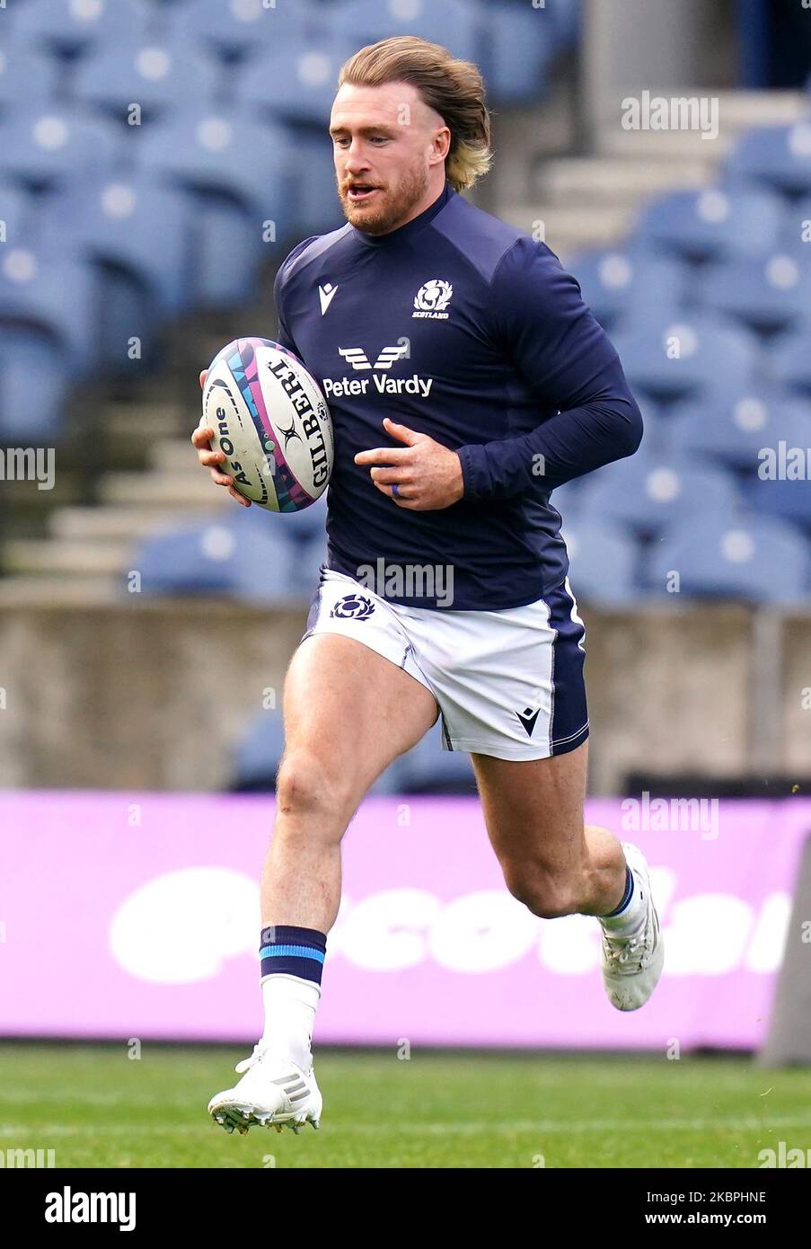 Scotland's Stuart Hogg during a captain's run at BT Murrayfield Stadium ...