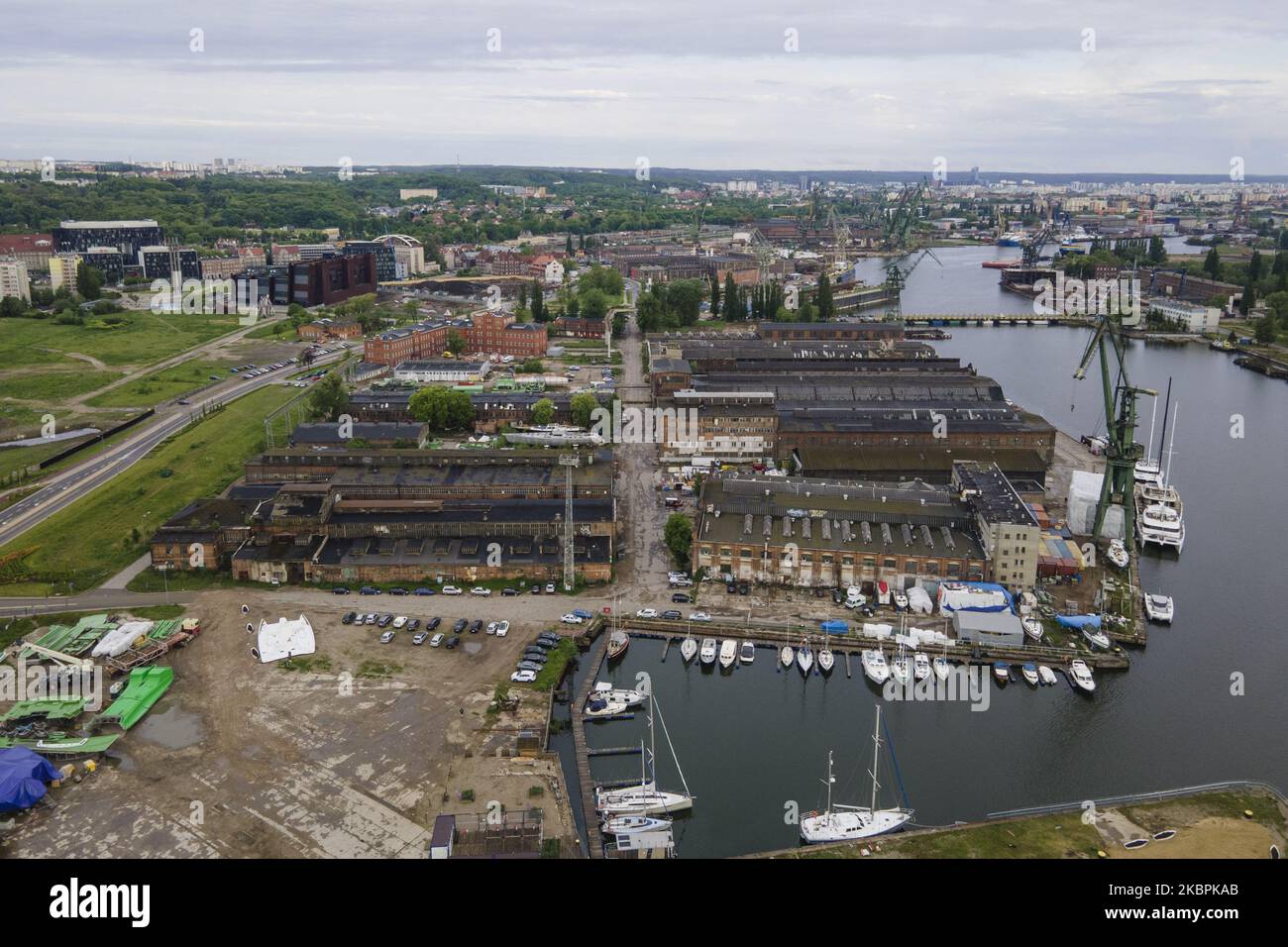 The Seven Phoenix pipe laying ship is seen docked by the Martwa Wisla ...