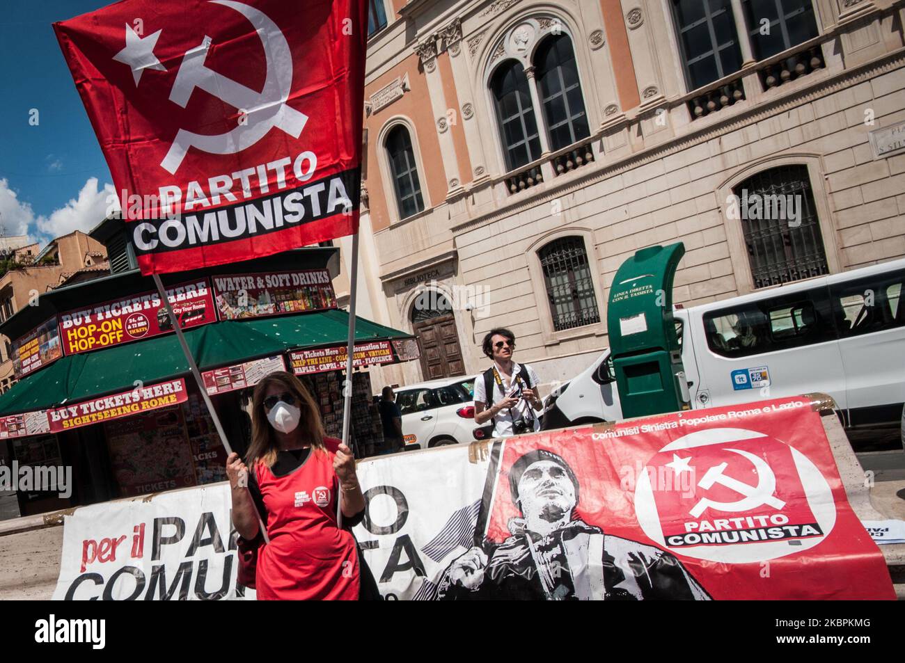 Members of marco rizzos communist party stage hi-res stock photography ...