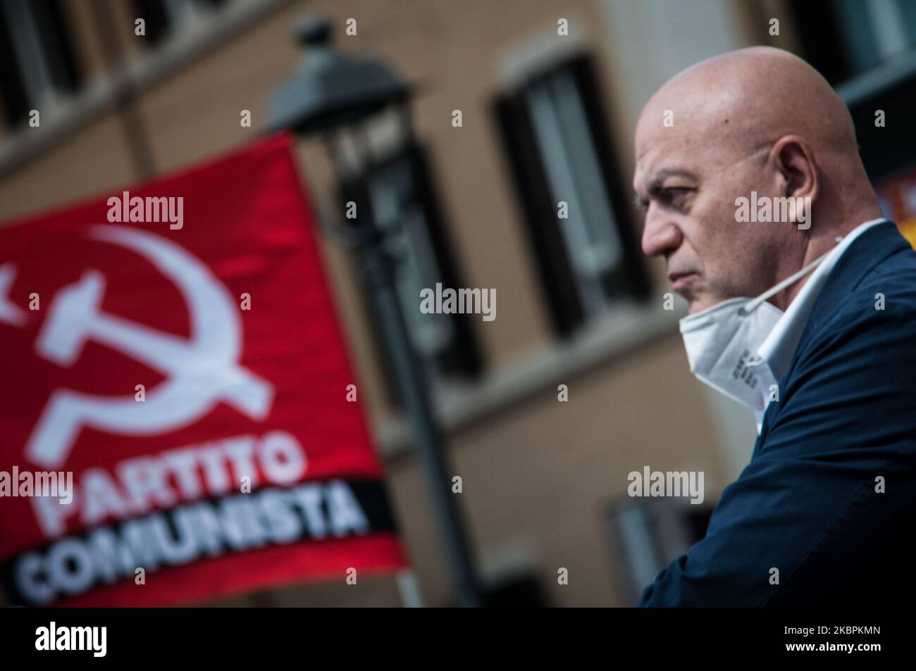 Secretary marco rizzo communist party stage hi-res stock photography ...