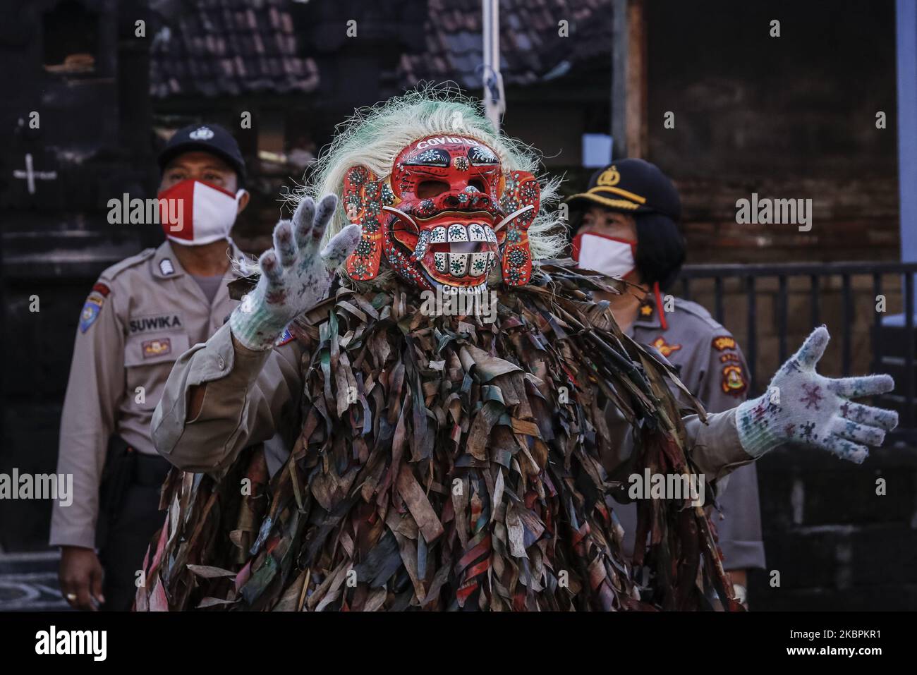 Modified balinese traditional scary mask hi-res stock photography and ...