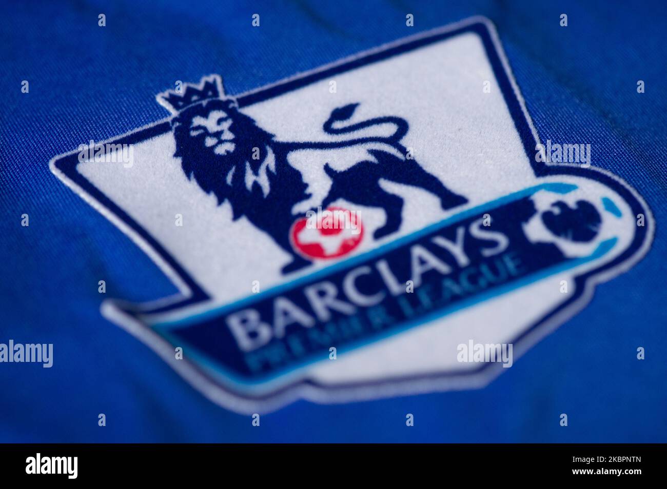 Illustration picture shows the Premier League Lion symbol on a Chelsea ...