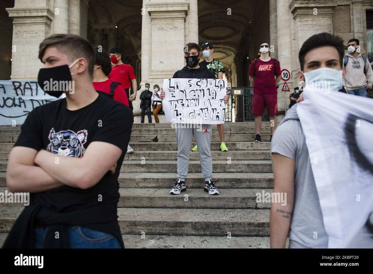 People protest against 2020 high school final exam and Italy's Public ...