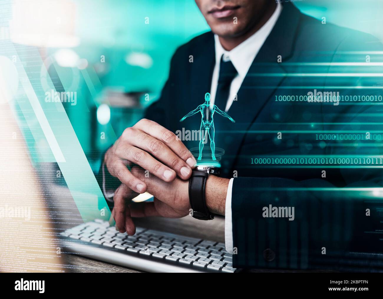 Programmer, biometric health software and smart watch, AI technology ...