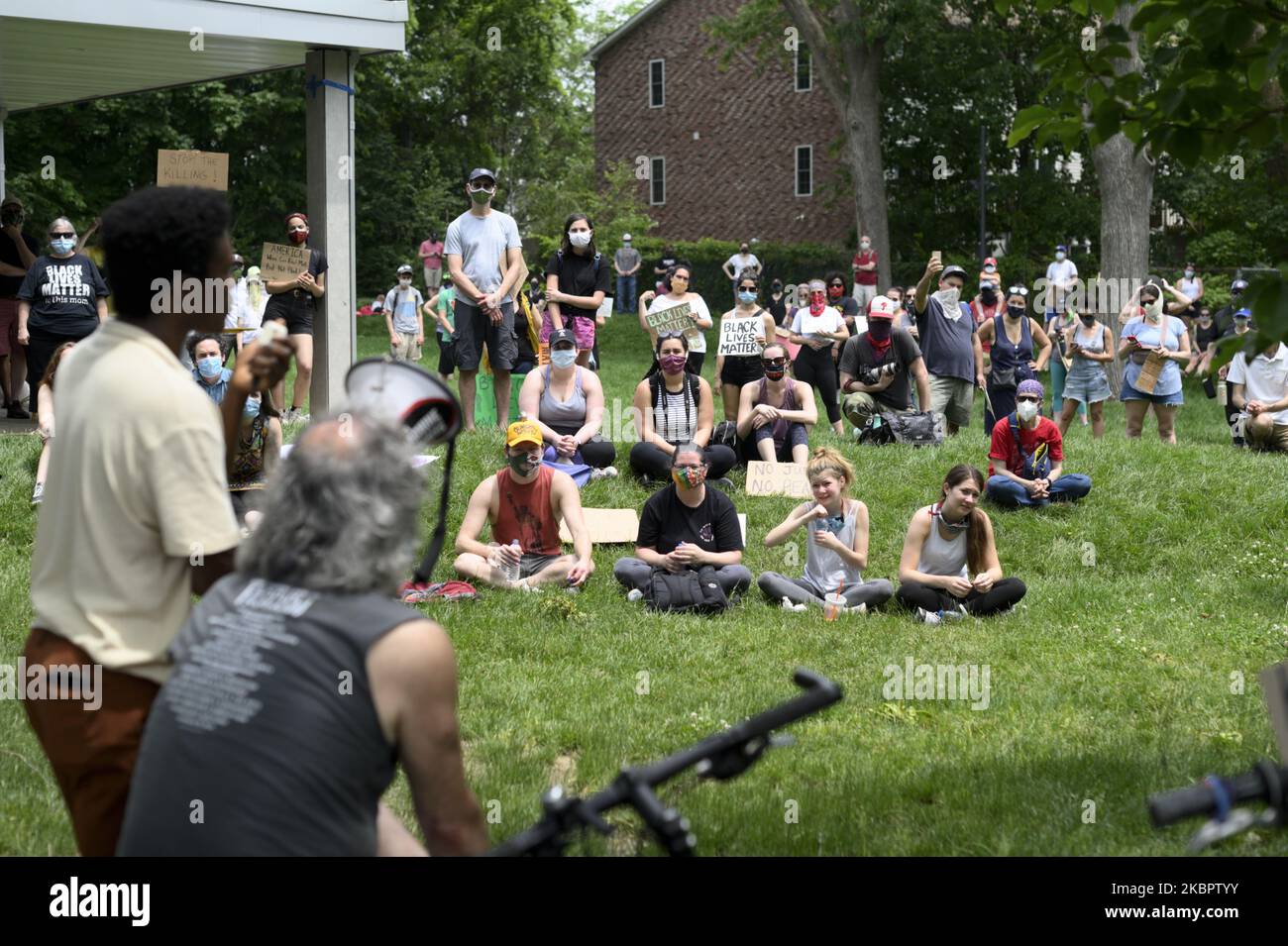 Community members gather for a family-friendly and peaceful protest in ...