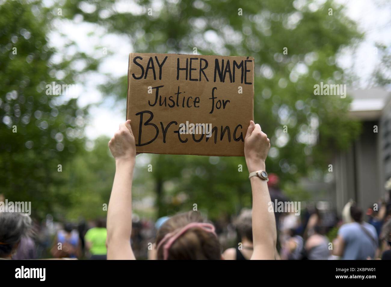Community members gather for a family-friendly and peaceful protest in ...