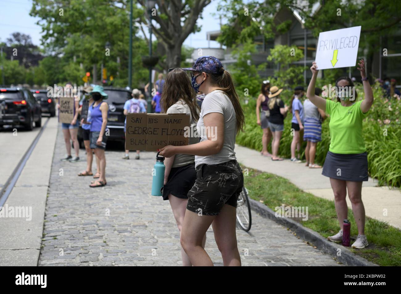 Community members gather for a family-friendly and peaceful protest in ...