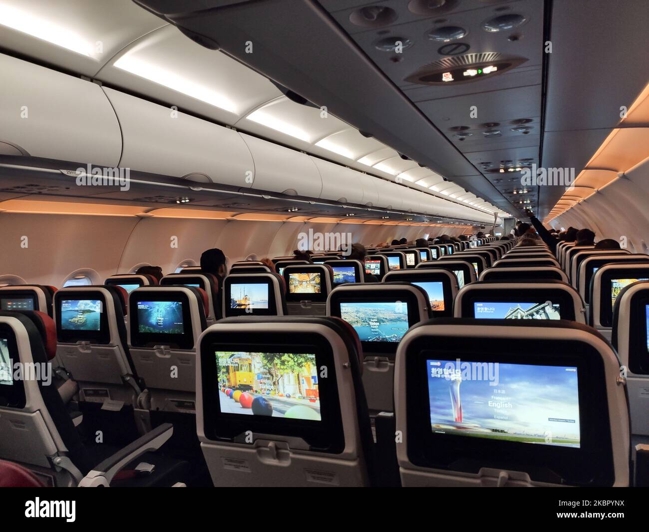 Interior Of A Cabin In Economy Class Of An Airbus A321 NEO 43 OFF Interior Of A Cabin In Economy Class Of An Airbus A321 NEO 43 OFF