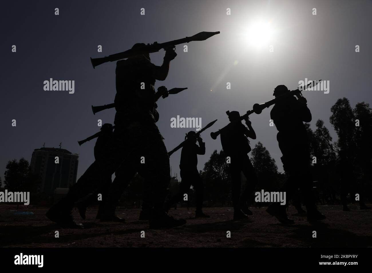 Palestinian Islamic Jihad militants, during a memorial service for the ...